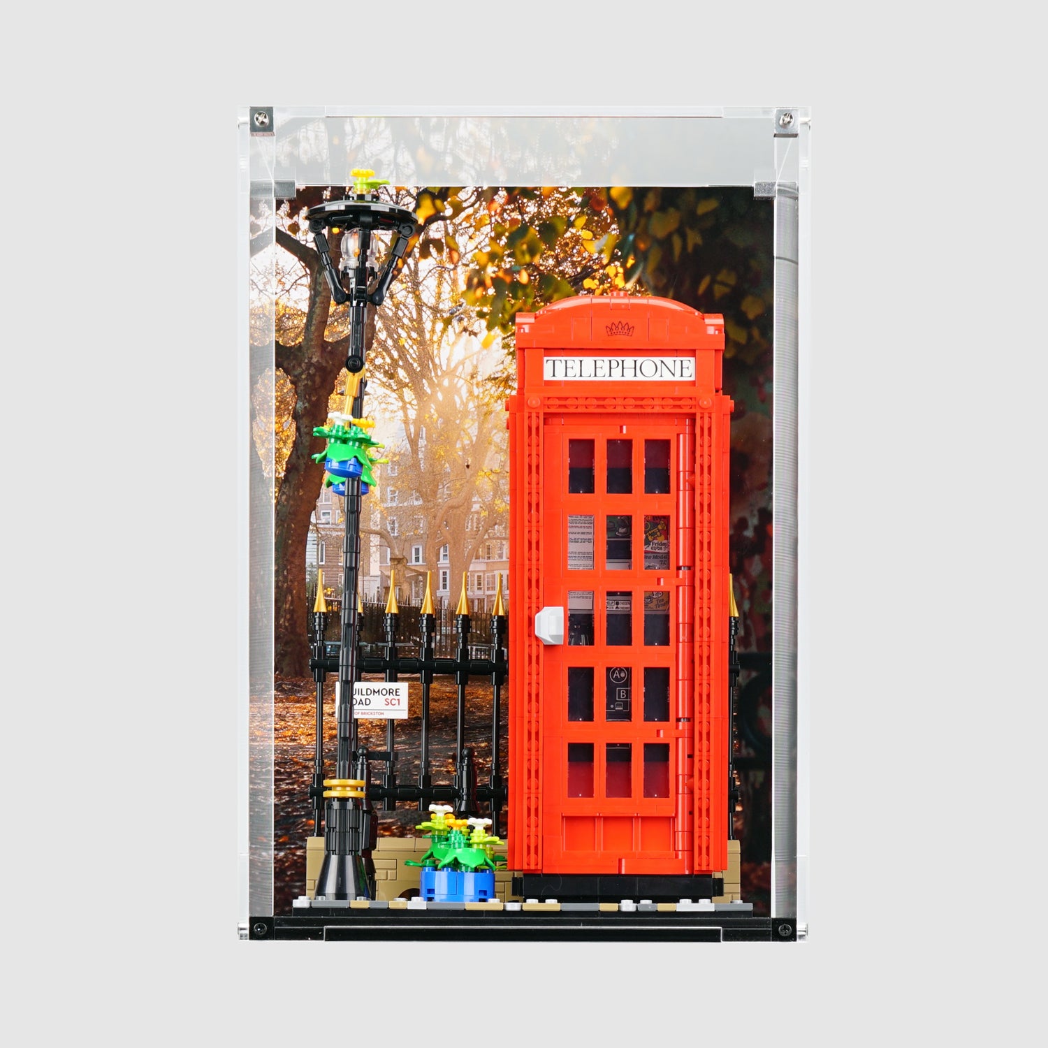 Red Telephone Box Display Cabinet